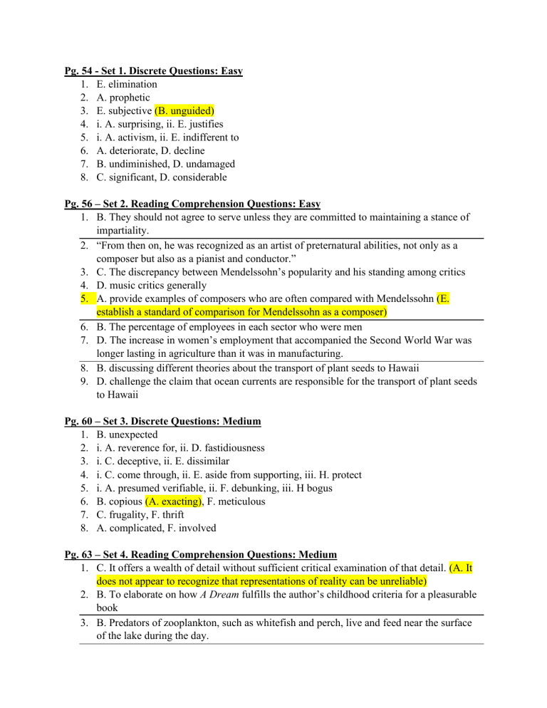 GRE Verbal Reasoning GRE Verbal Reasoning