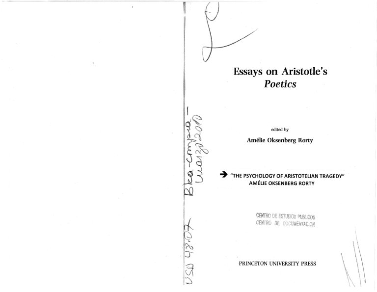 The Psychology of Aristotelian Tragedy