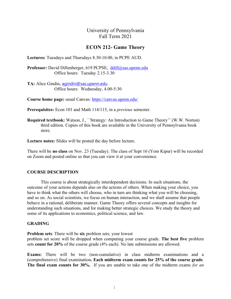 Course Outline 2021