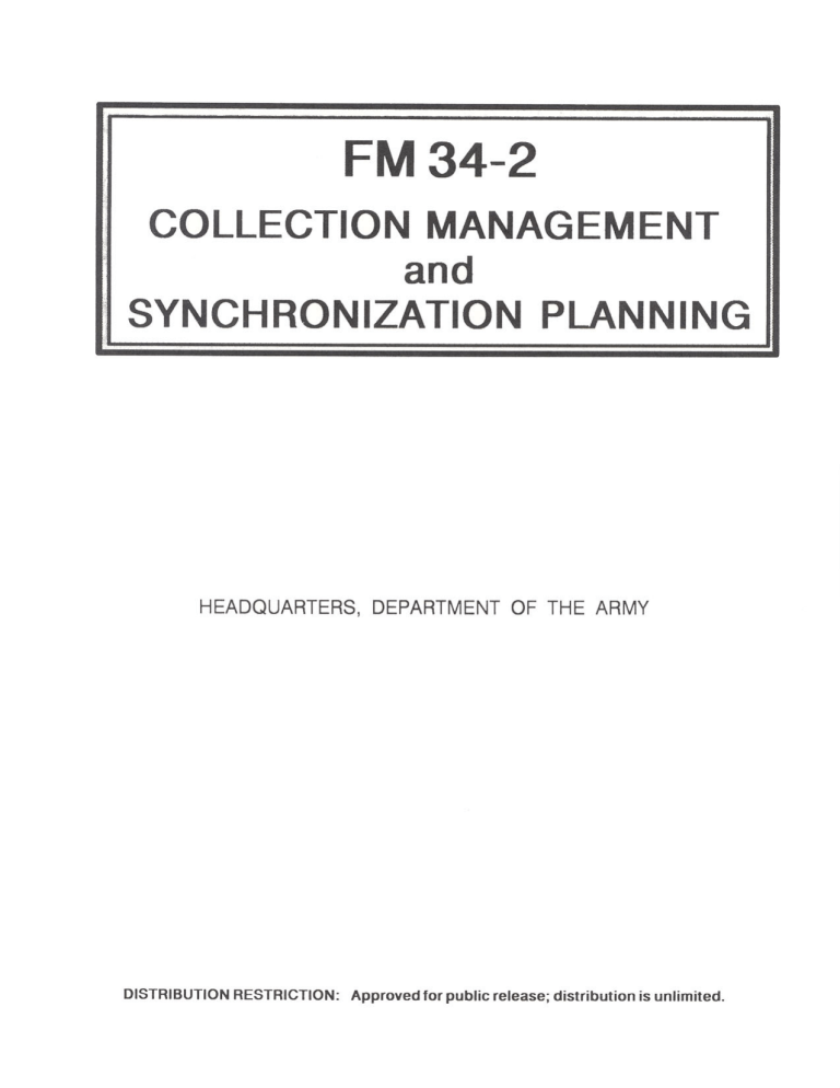 FM 34-2. Synchronization Planning. 1994
