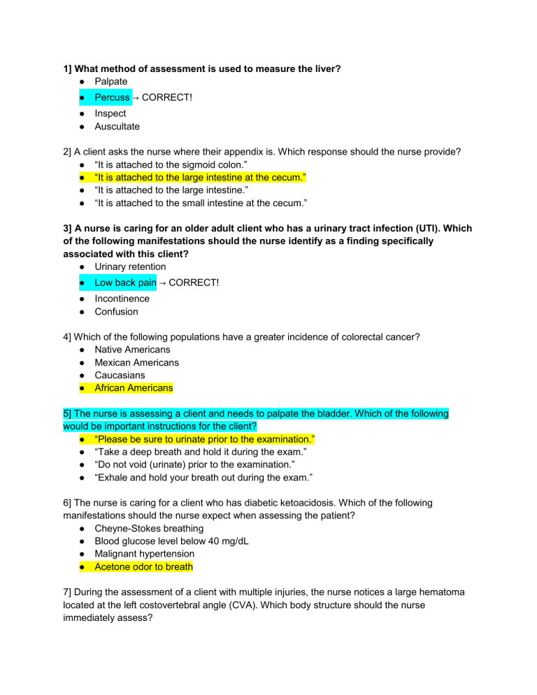 PA final study guide