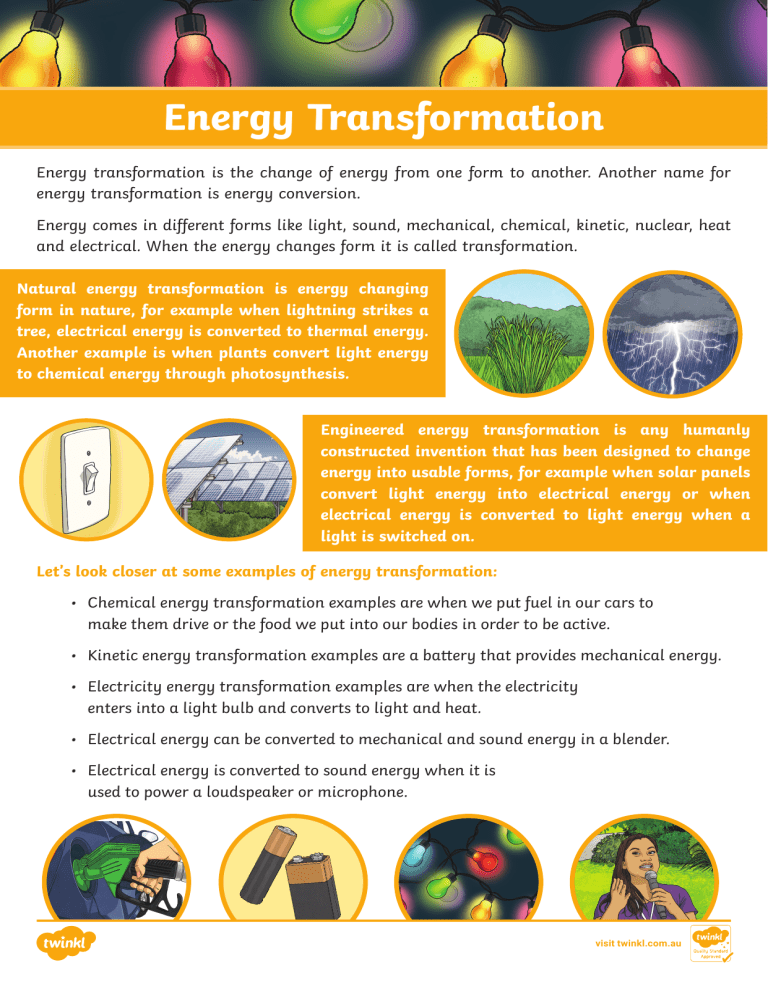 Energy Transformation