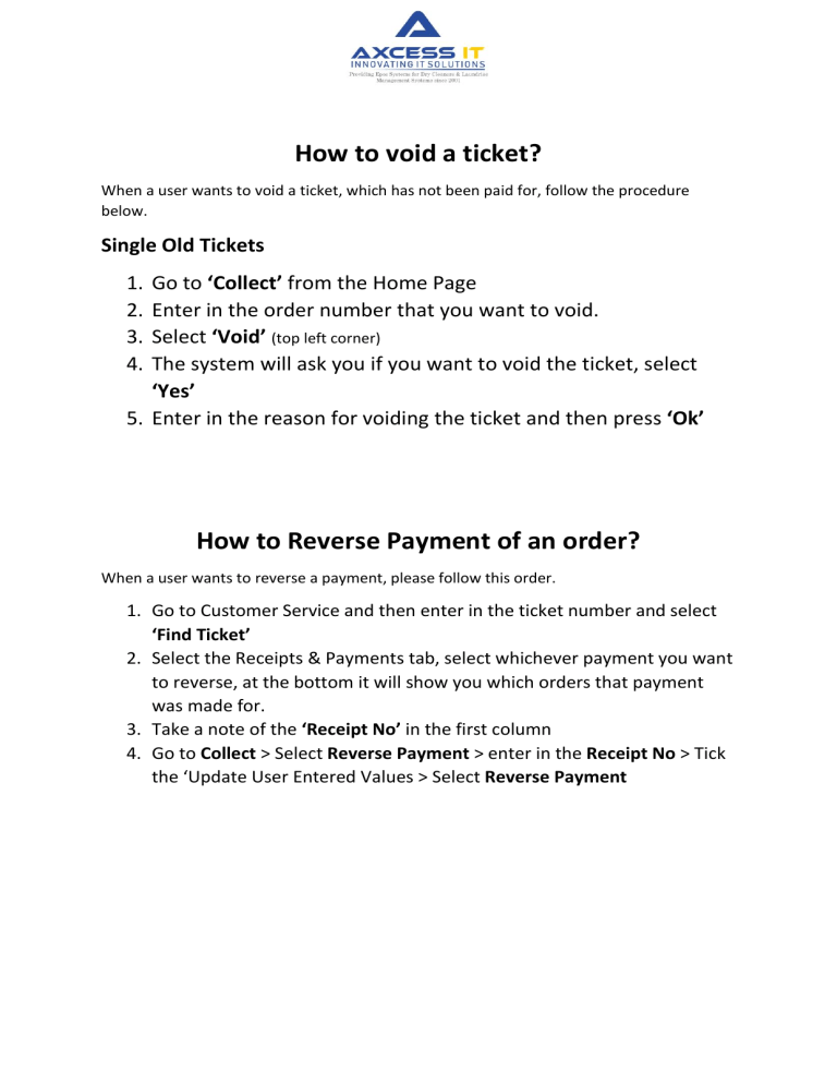 How To Void Orders Reverse Payments