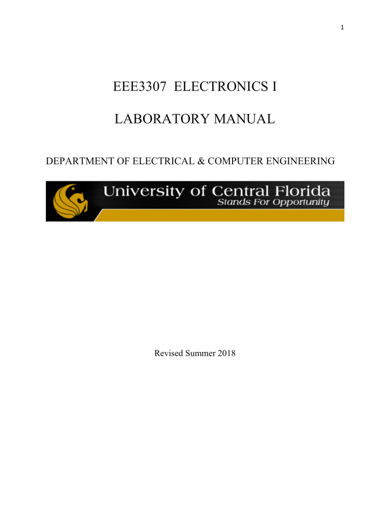 Electronics I Laboratory Manual