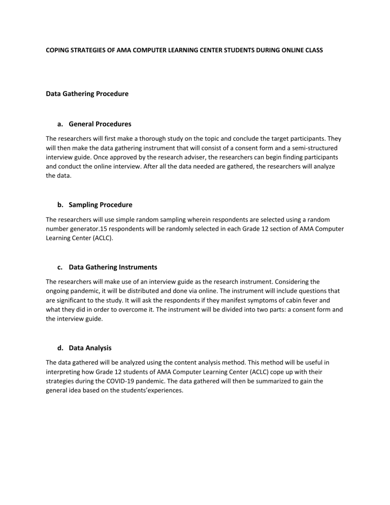 DATA GATHERING AND SAMPLE AND SAMPLING TECHNIQUES