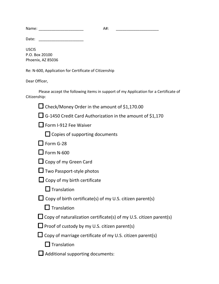 X N 600 Cover Letter