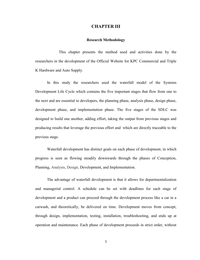 Waterfall Model Research Methodology for Website Development