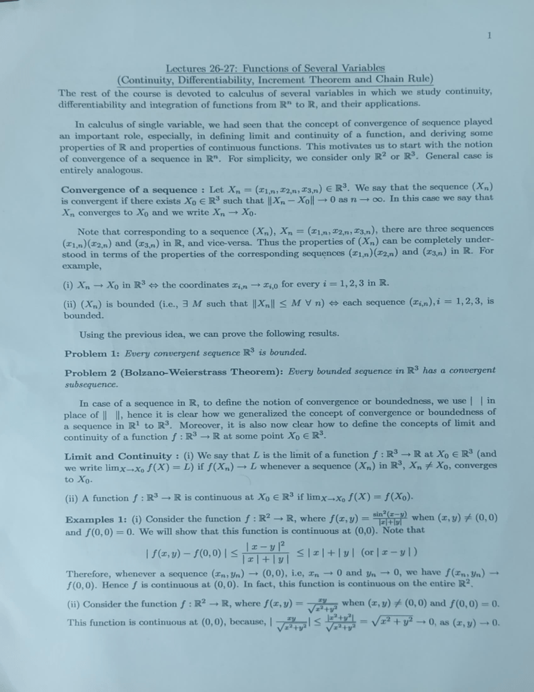 Multivariable Calculus