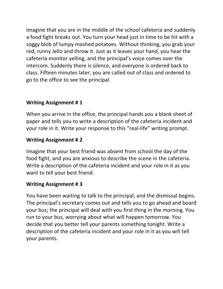 Audience Purpose Writing Assignment