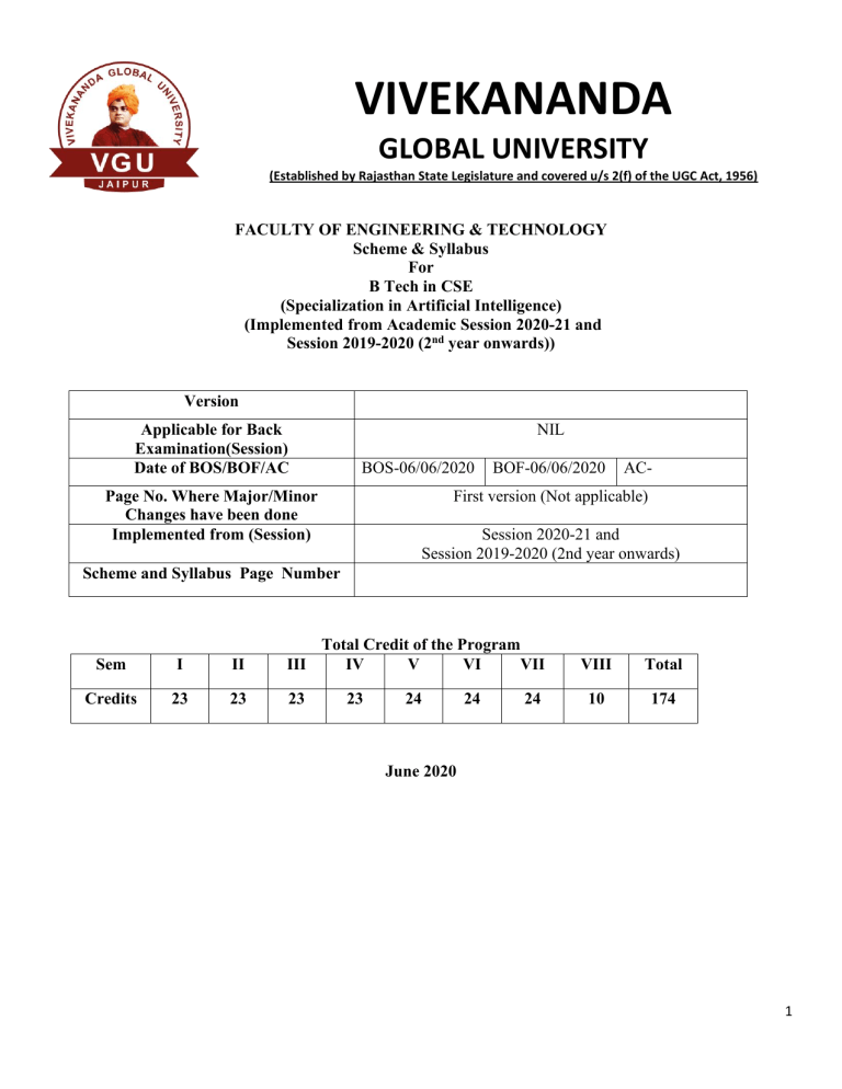 BTECH AI Syllabus 1 