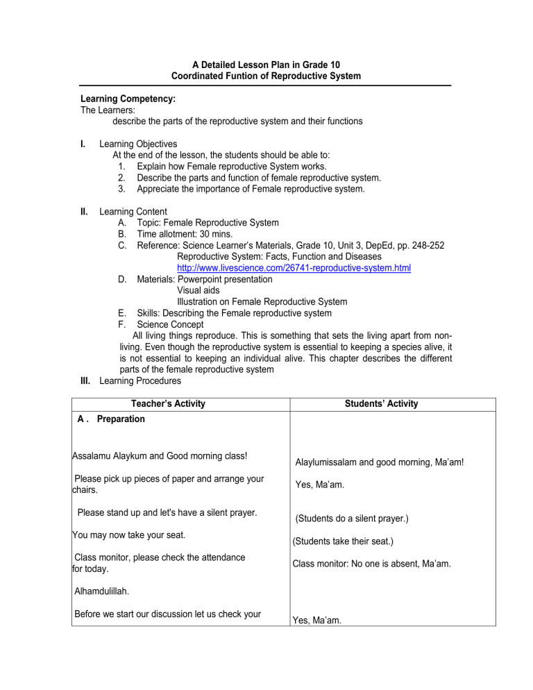 NATHANGCOP A Detailed Lesson Plan In Grade 10