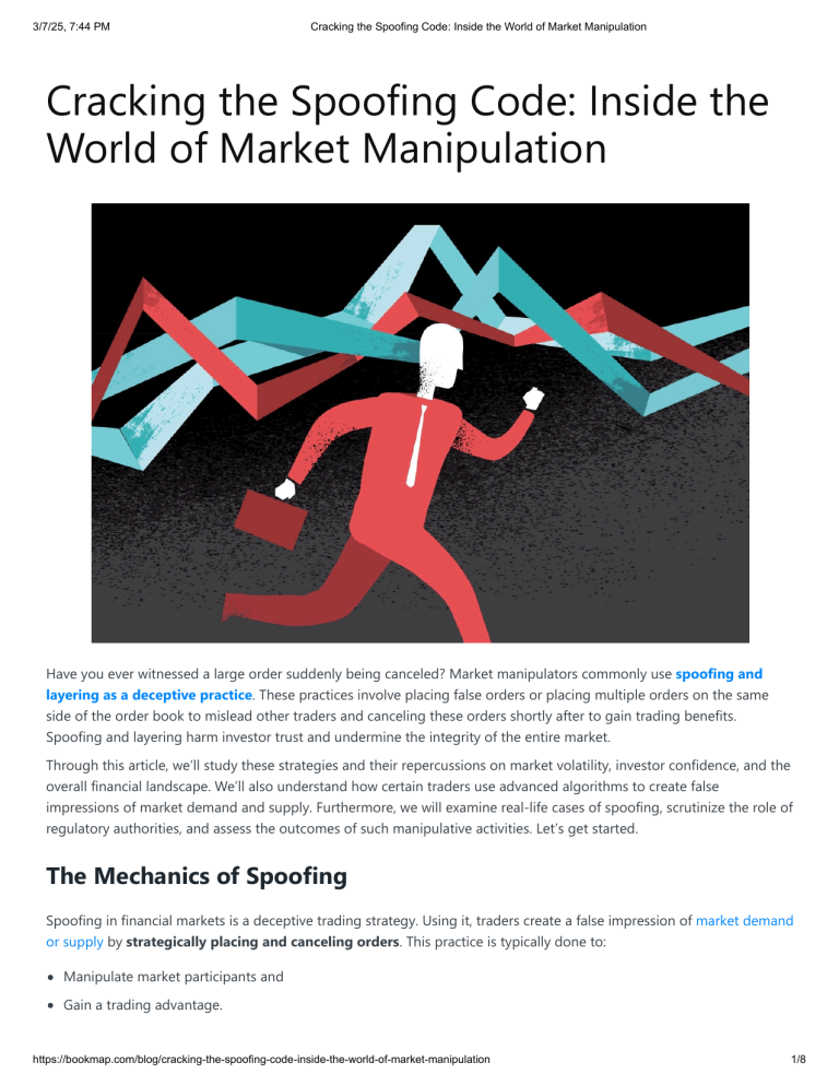 Spoofing & Layering: Market Manipulation Explained