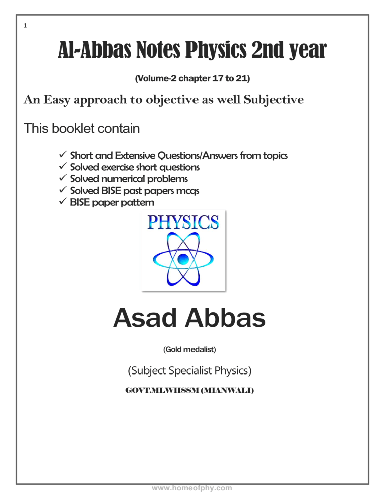 Physics Notes 2nd Year: Solids, Semiconductors, and More