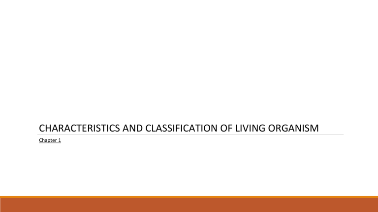 Living Organism Characteristics & Classification