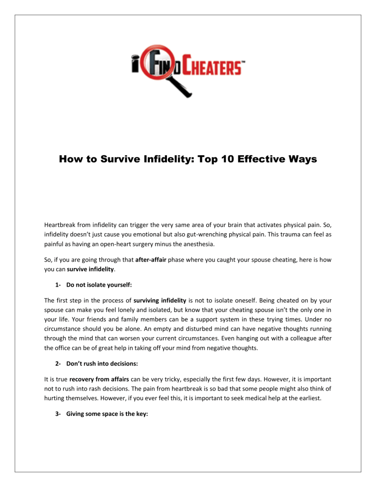 Surviving Infidelity: 10 Effective Ways to Heal & Rebuild