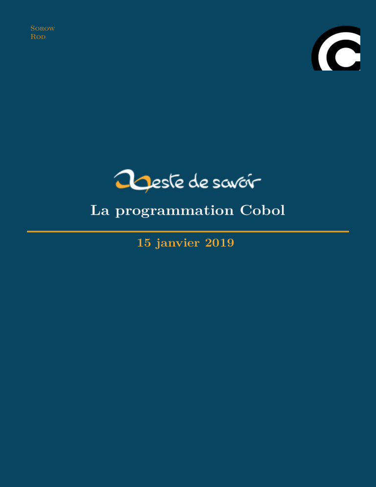 Cours de programmation COBOL