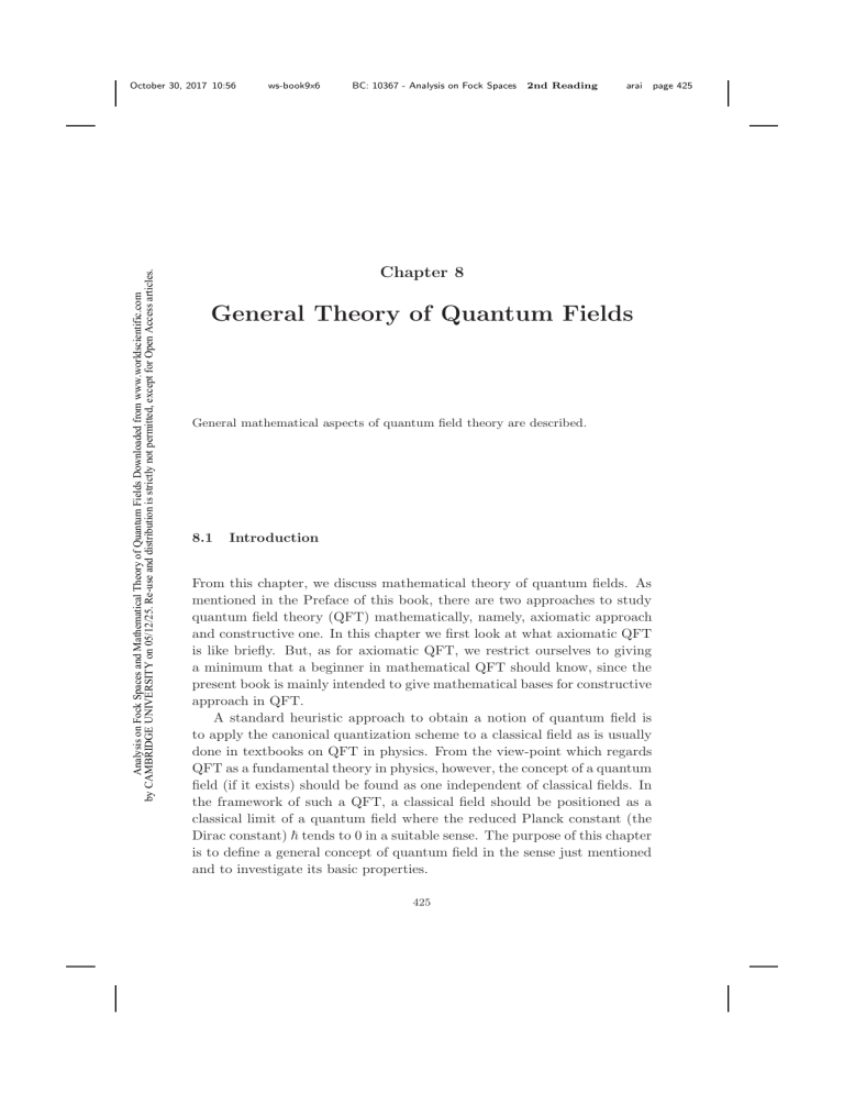 Quantum Fields: Operator-Valued Distributions in Fock Spaces