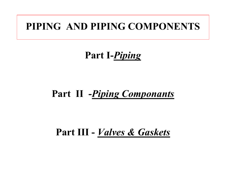 Piping and Piping Components: A Comprehensive Guide