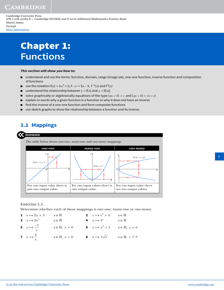 Functions: IGCSE & O Level Additional Math Practice