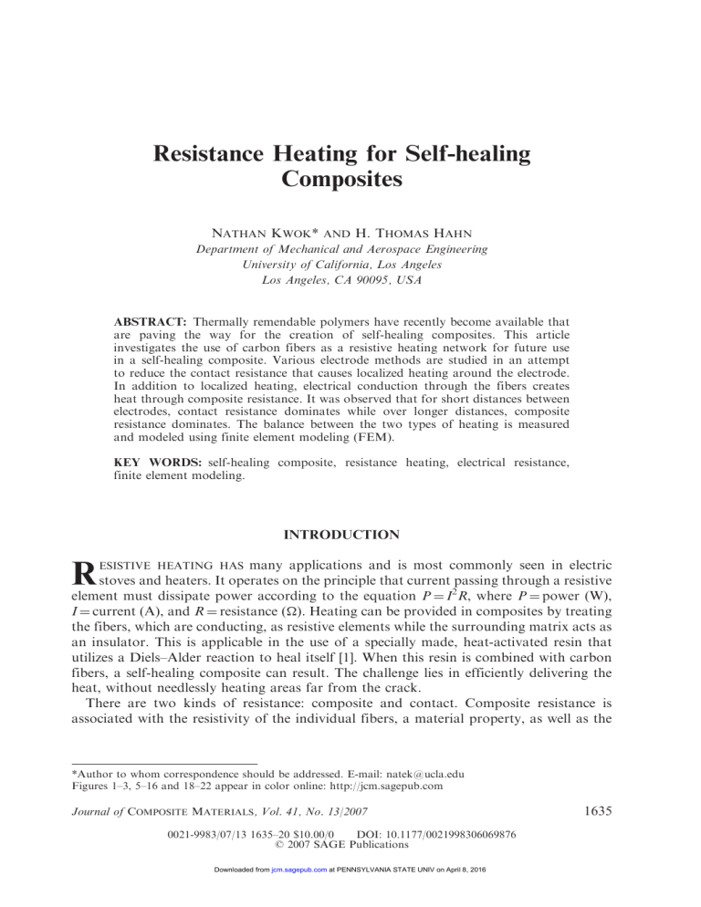 Self-Healing Composites: Resistance Heating with Carbon Fibers
