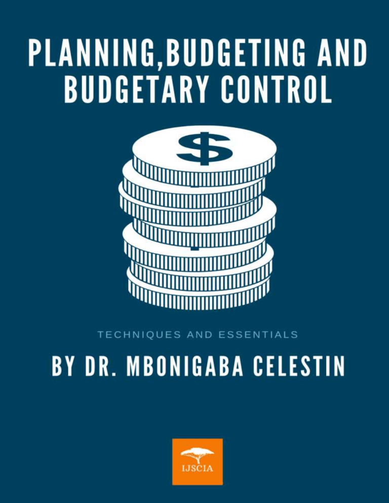 Planning, Budgeting & Budgetary Control Techniques