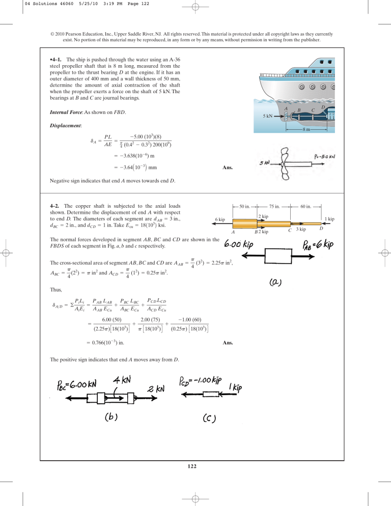 Axial Loading Solutions: Mechanics of Materials