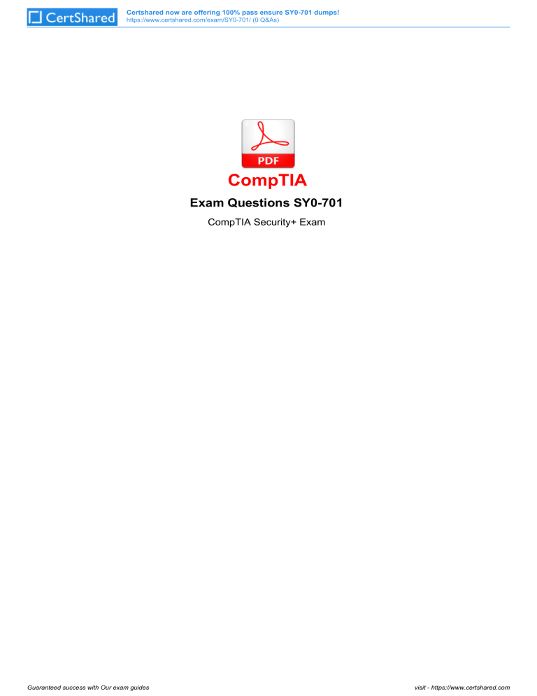 CompTIA Security+ SY0-701 Exam Questions & Answers