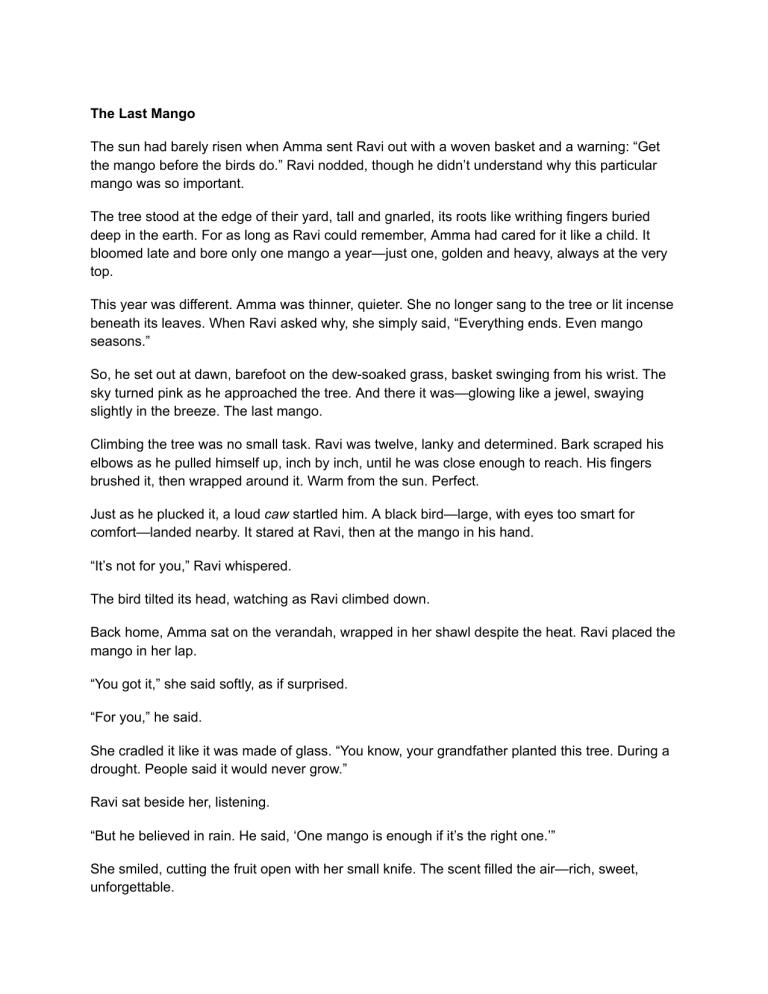 The Last Mango: A Story of Family and Legacy