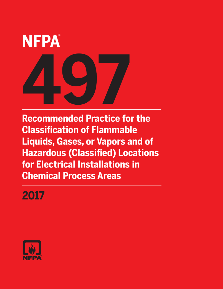 NFPA 497: Hazardous Location Classification in Chemical Areas