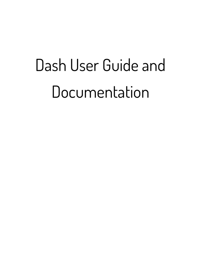 Dash User Guide & Documentation
