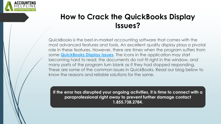 Fix QuickBooks Display Issues: Troubleshooting Guide