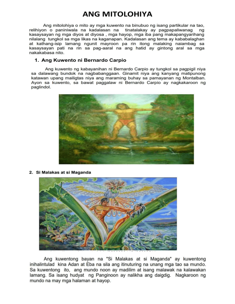 Filipino Mythology: Bernardo Carpio & Malakas at Maganda