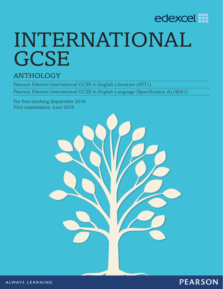 International GCSE English Anthology: Language & Literature