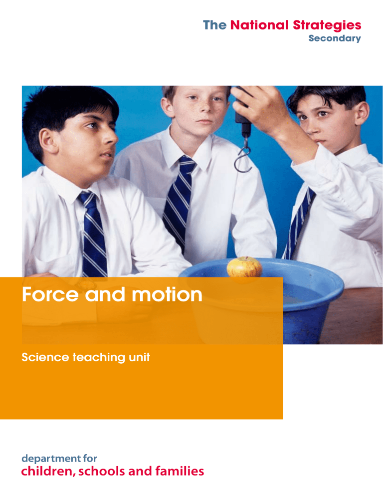 Force and Motion: Secondary Science Teaching Unit | Physics