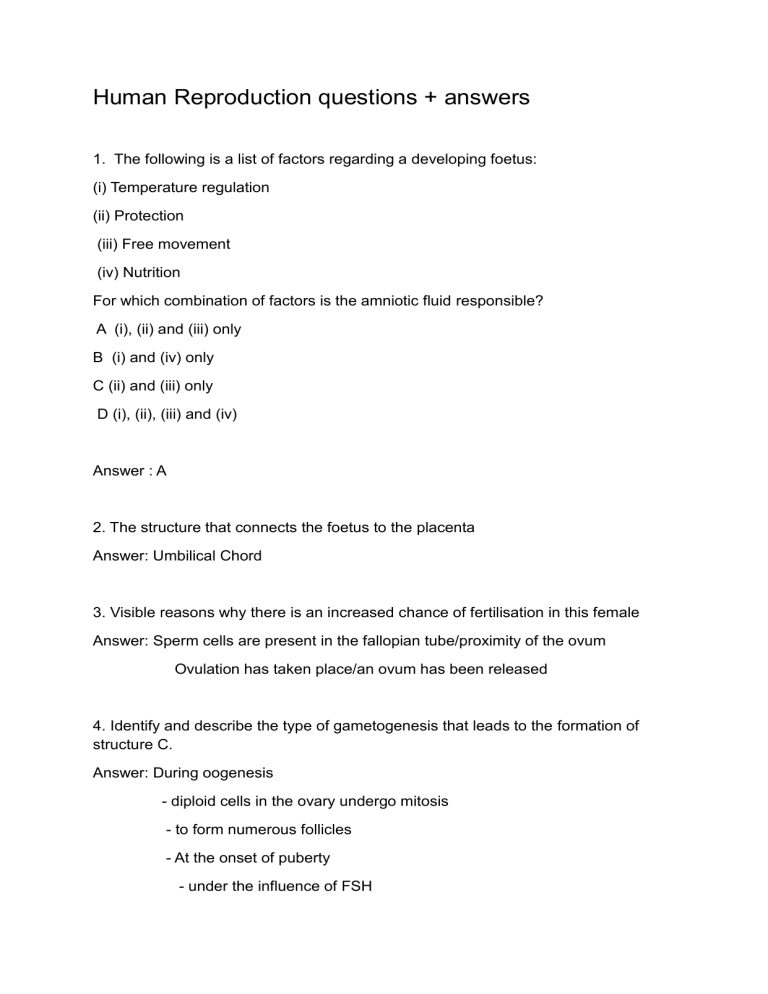 Human Reproduction & Strategies: Q&A