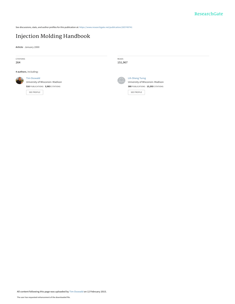 Injection Molding Handbook: Processes, Materials, & Techniques