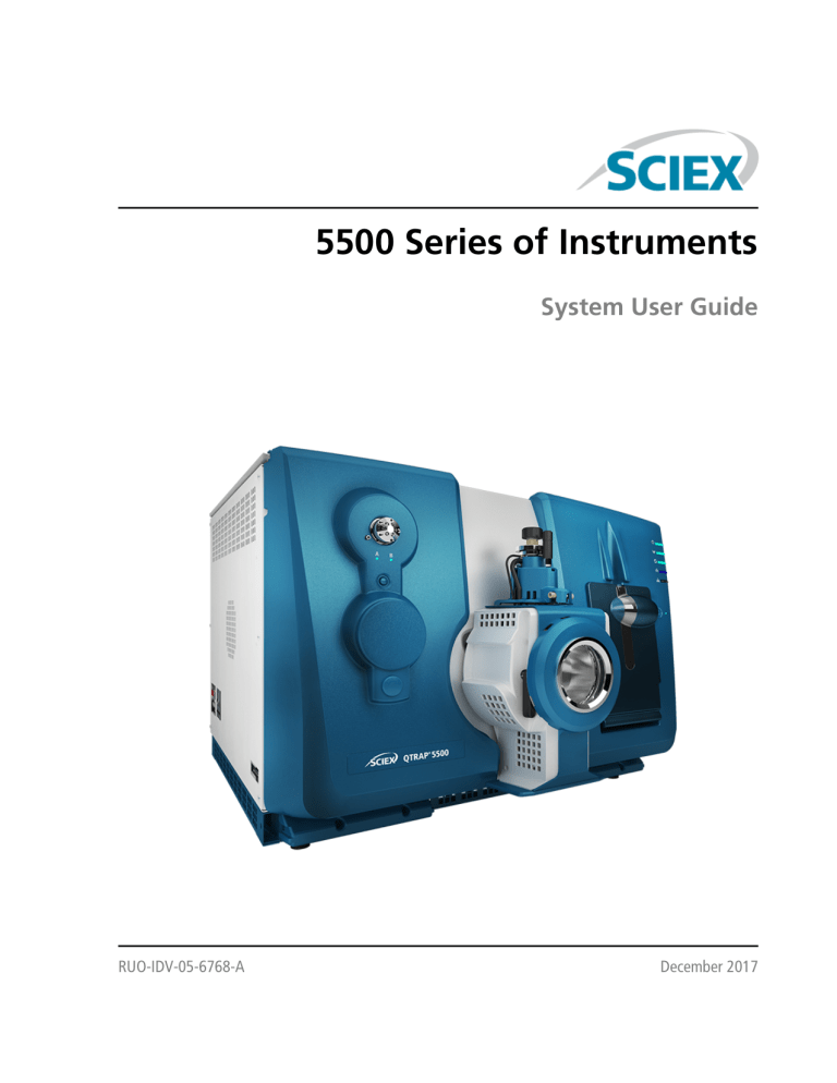 SCIEX 5500 Series System User Guide