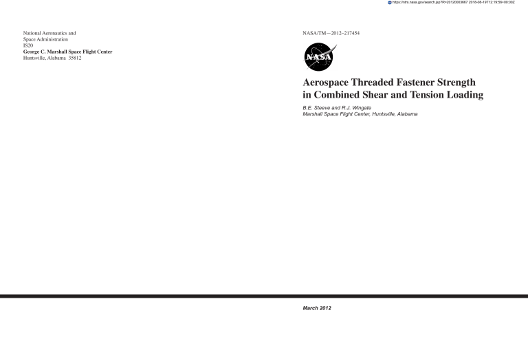 Aerospace Fastener Strength: Shear & Tension Loading