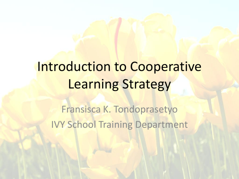 Cooperative Learning: Strategy & Implementation