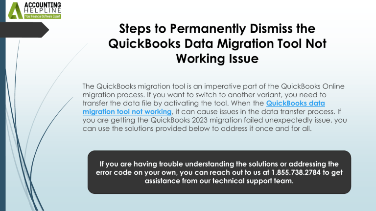 Fix QuickBooks Data Migration Tool Not Working