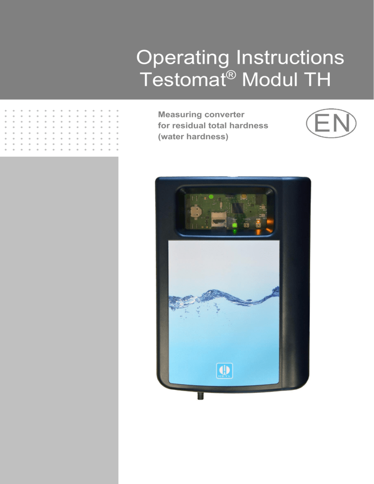 Testomat® Modul TH Operating Instructions