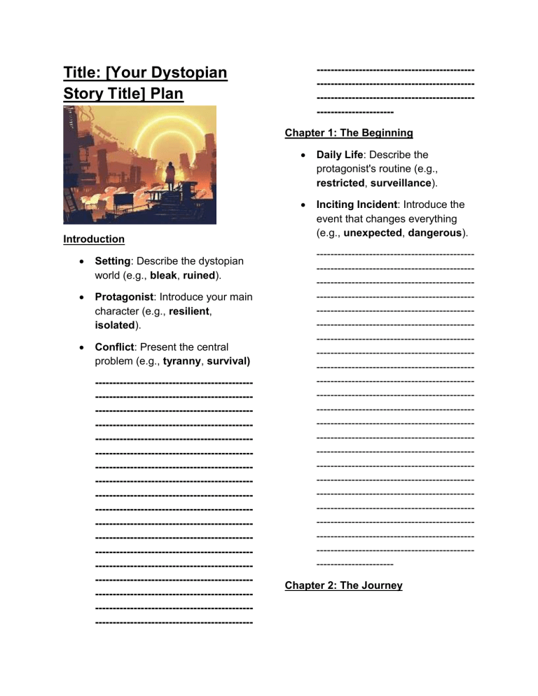Dystopian Story Plan Template