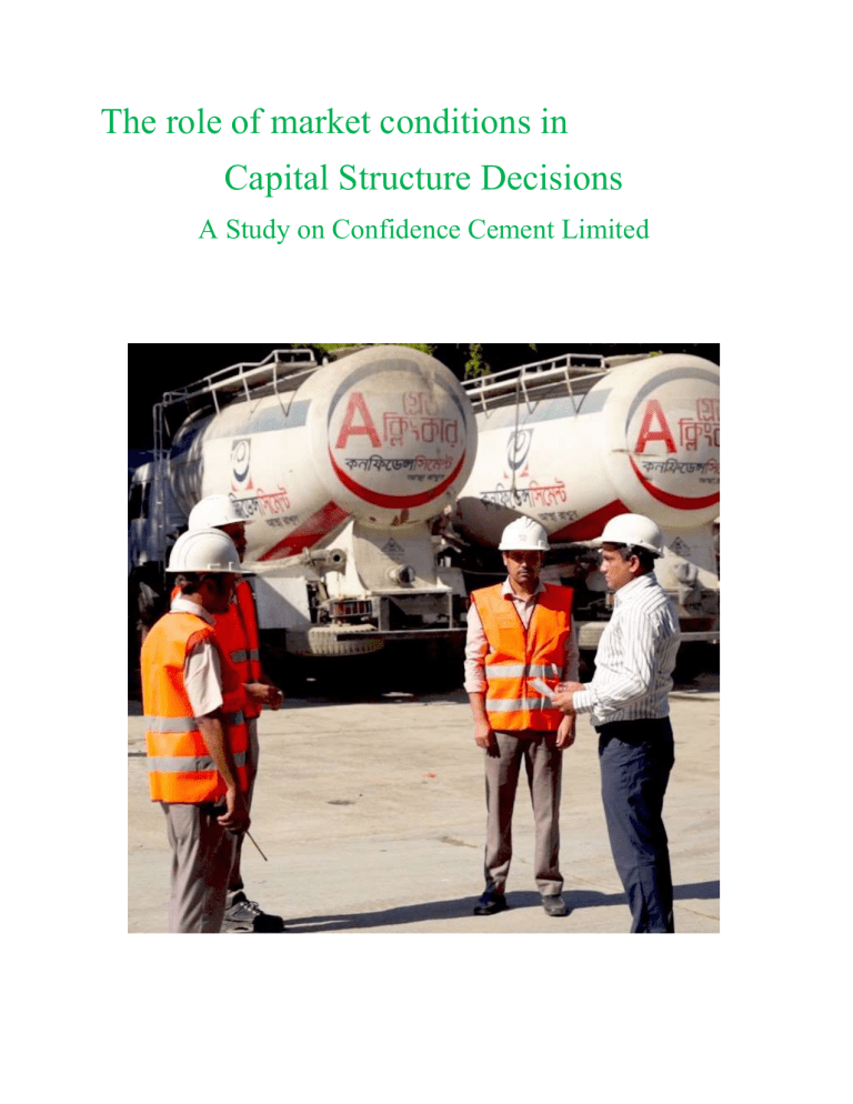 Capital Structure Decisions: Confidence Cement Study
