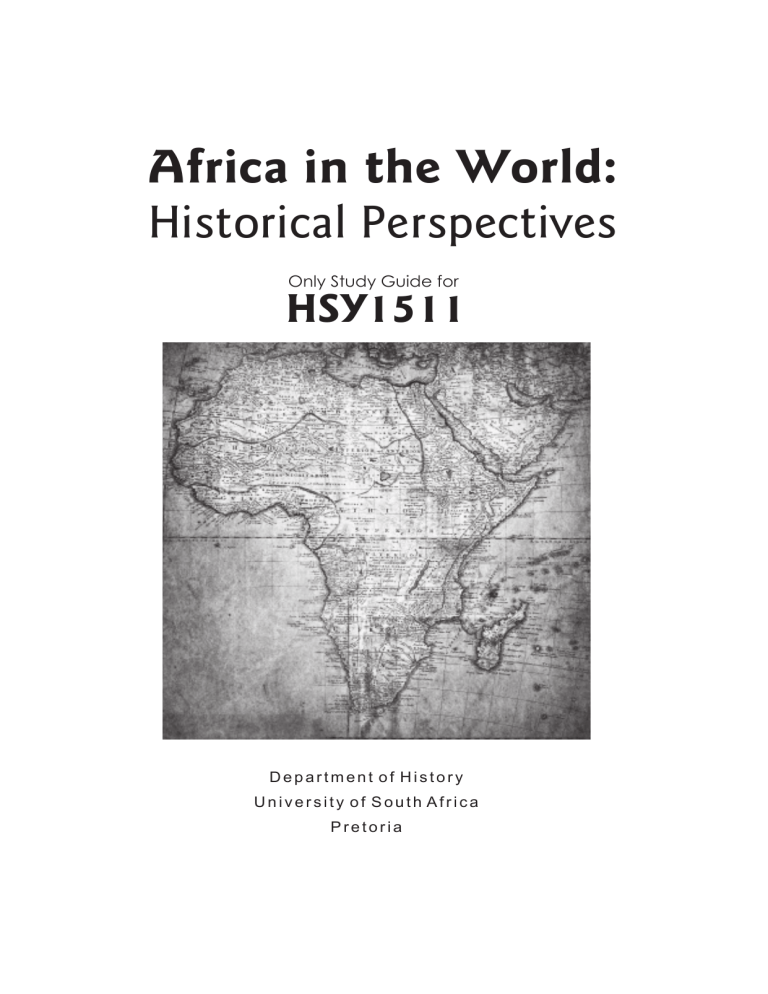 Africa in the World: Historical Perspectives Study Guide