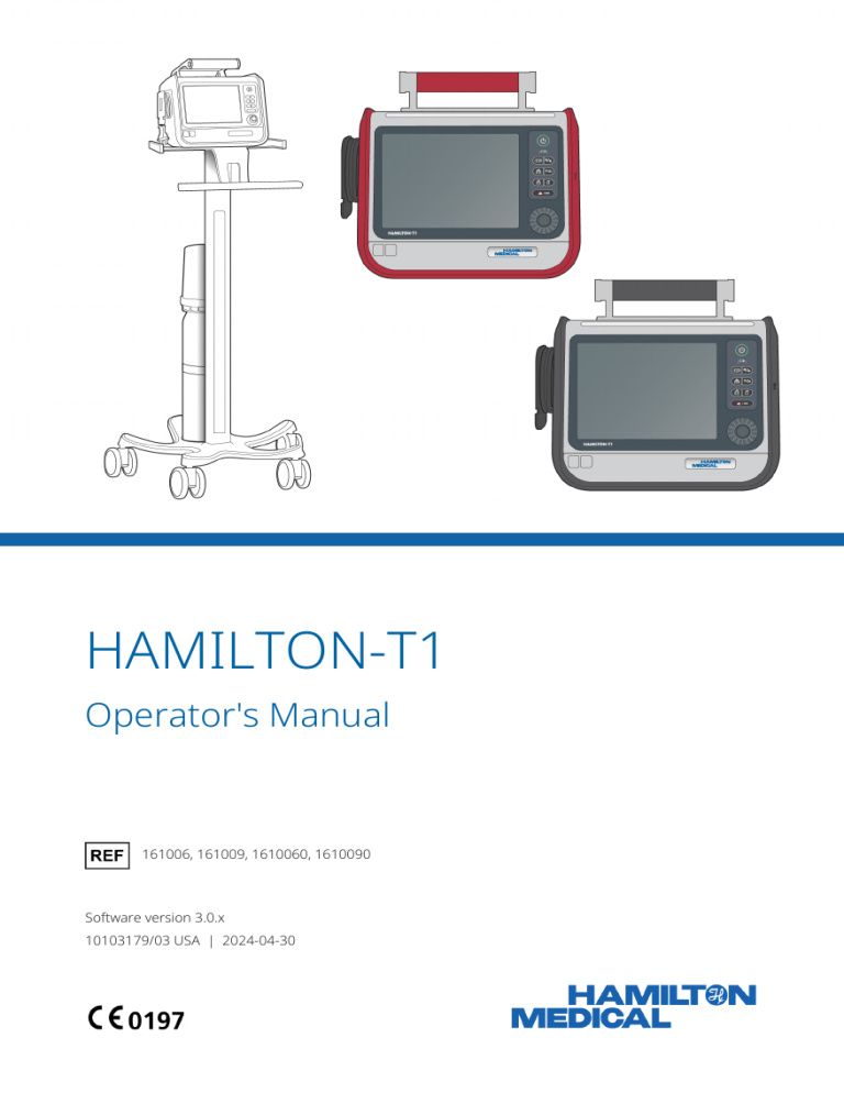 HAMILTON-T1 Ventilator Operator's Manual