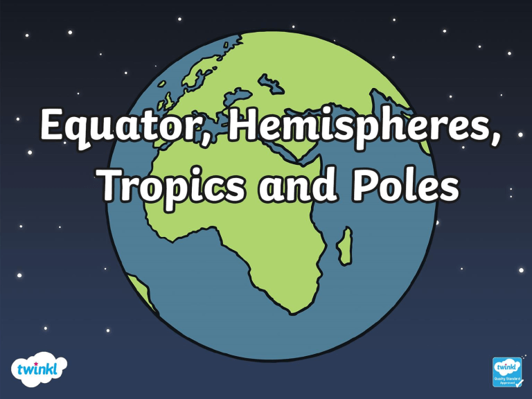 Earth's Divisions: Equator, Hemispheres, Tropics, Poles