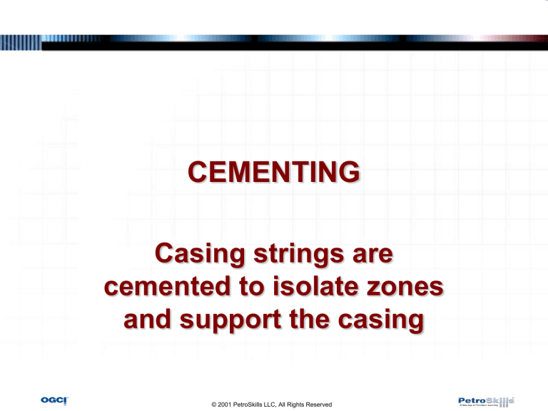 Oil Well Cementing: Casing, Additives, and Job Execution