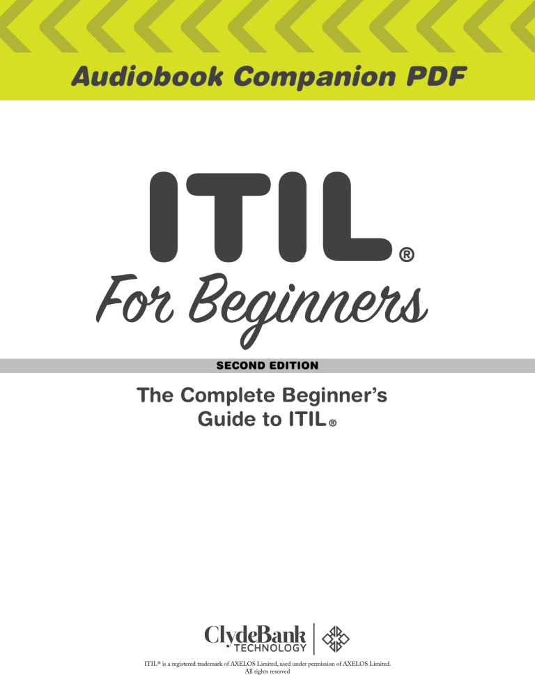 ITIL Beginner's Guide: Audiobook Companion PDF