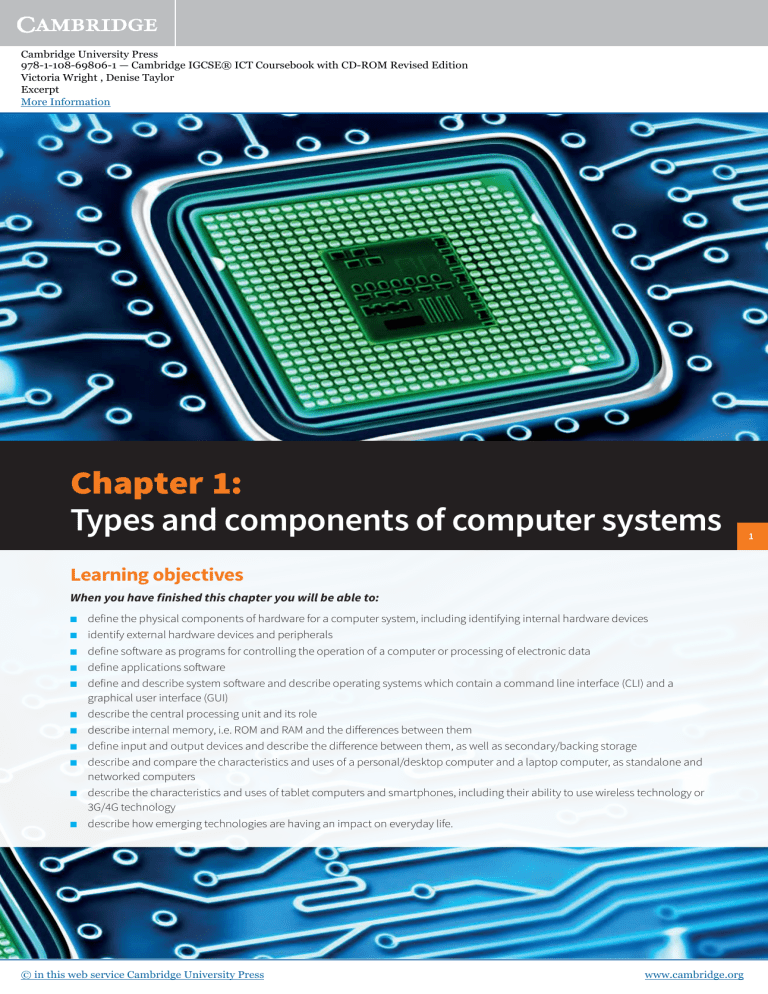 Cambridge IGCSE ICT Coursebook: Computer Systems & Components