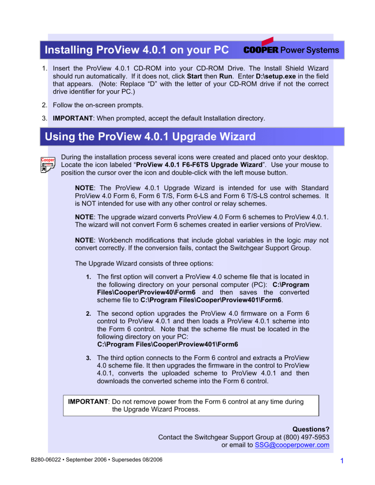 ProView 4.0.1 Installation & Upgrade Guide